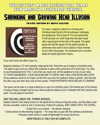 Shrinking And Growing Head Illusion (Bruce Kalver) - Meir Yedid Magic