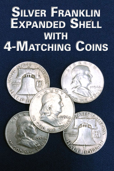 Silver Franklin Expanded Shell With Matching Coins - Meir Yedid Magic