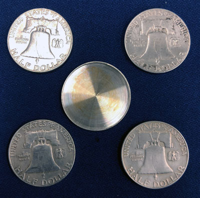 Silver Franklin Expanded Shell With Matching Coins - Meir Yedid Magic