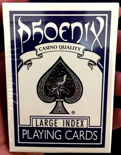 Phoenix Large Index Blue Playing Cards - Meir Yedid Magic