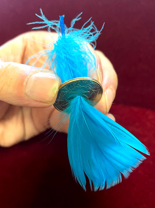 Feather Thru Coin (Greg Gleason) - Meir Yedid Magic